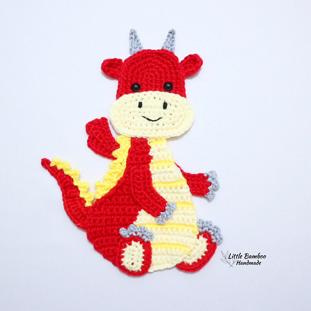 Ravelry: Dragon Applique pattern by Little Bamboo Handmade