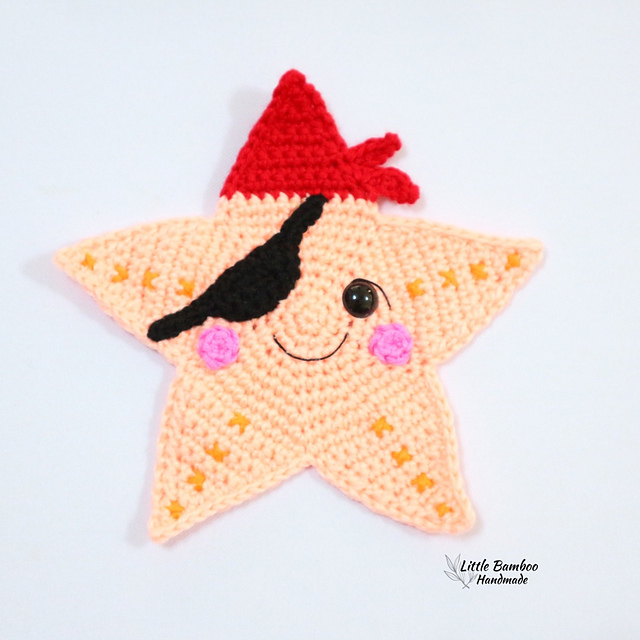 Ravelry: Pirate Starfish Applique pattern by Little Bamboo Handmade