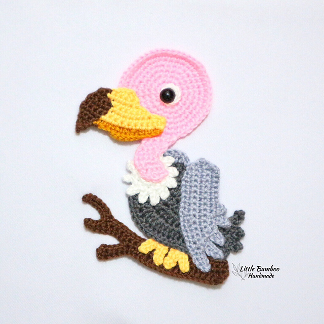Ravelry: Vulture Applique pattern by Little Bamboo Handmade