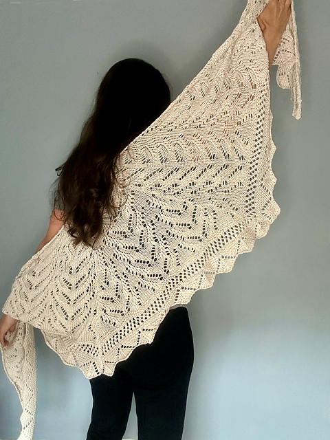 Ravelry: Machine Knit Wingspan Shawl pattern by City Farmhouse Studio