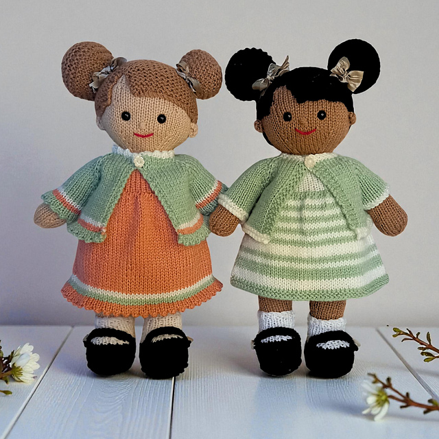 Ravelry: Lilly and May Springtime dolls pattern by Claire Fairall Designs