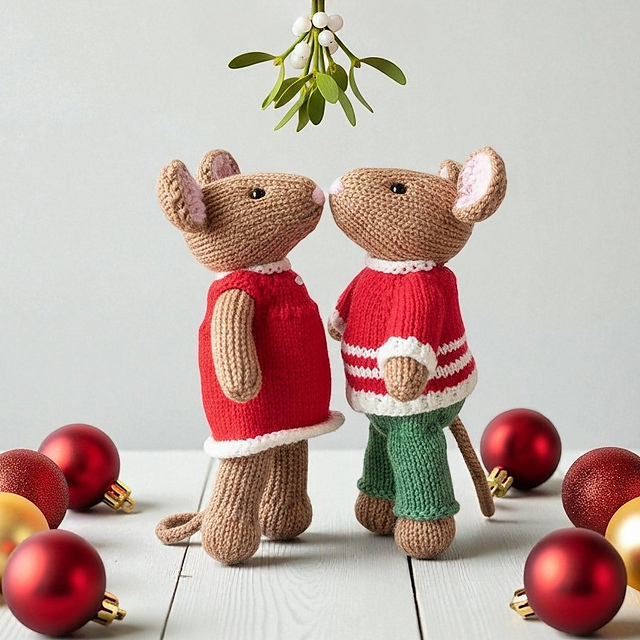 Ravelry: Mistletoe Mice pattern by Claire Fairall Designs