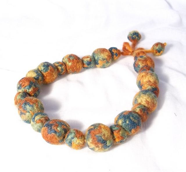 Ravelry: Felt Bead Necklace 1 pattern by Claire Fairall Designs