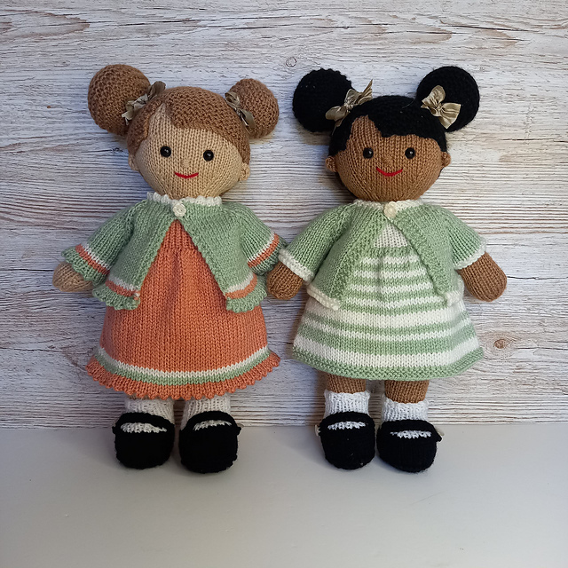 Ravelry: Lilly and May Springtime dolls pattern by Claire Fairall Designs