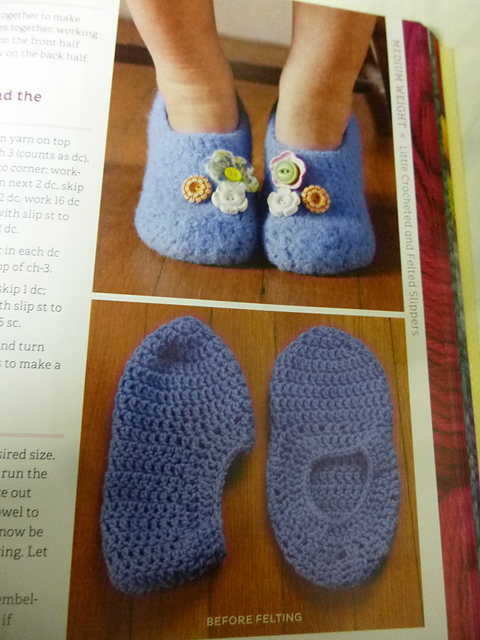 Ravelry: Little Crocheted and Felted Slippers pattern by Adrienne Hopkins