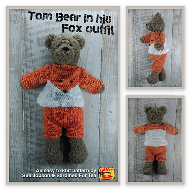 Ravelry: Tom Bear in his Fox Outfit pattern by Sardines For Tea