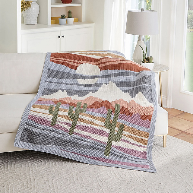 Ravelry: Desert Scene Afghan #95796 pattern by Mary Maxim