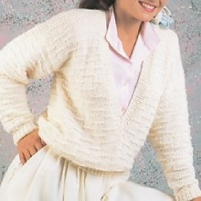 Ravelry: V-Neck Dash Stitch pattern by Darla Sims