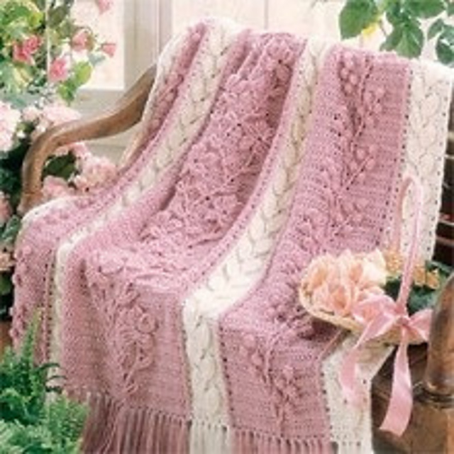 Ravelry: Floral Cascade Throw pattern by Rena V. Stevens