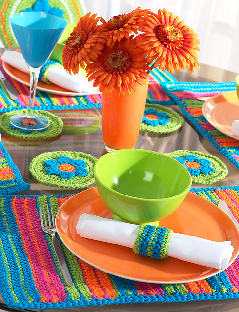 Ravelry: Striped Table Setting pattern by Bernat Design Studio