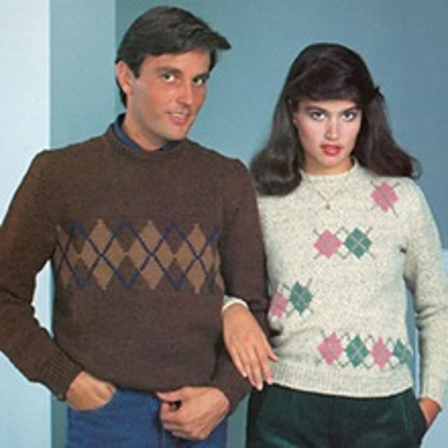 Ravelry: Argyle Crewneck Pullovers pattern by Evie Rosen