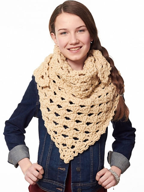 Ravelry: Kerchief Scarf pattern by Bernat Design Studio