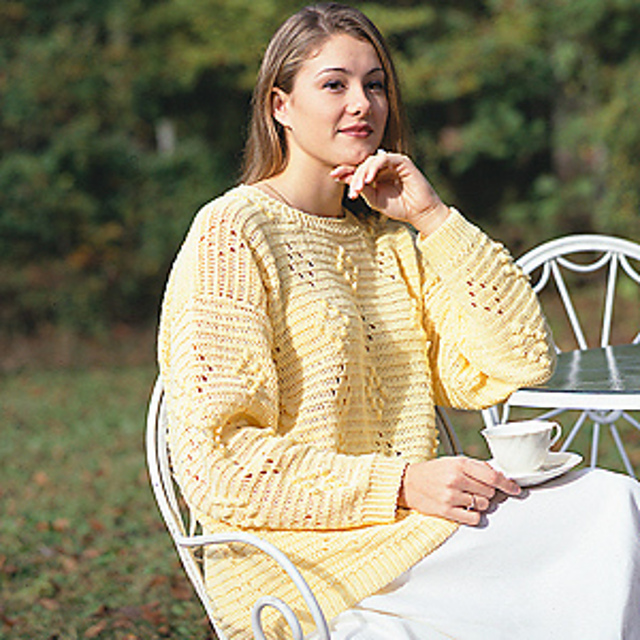 Ravelry: Soft Spring Sweater pattern by Leisure Arts
