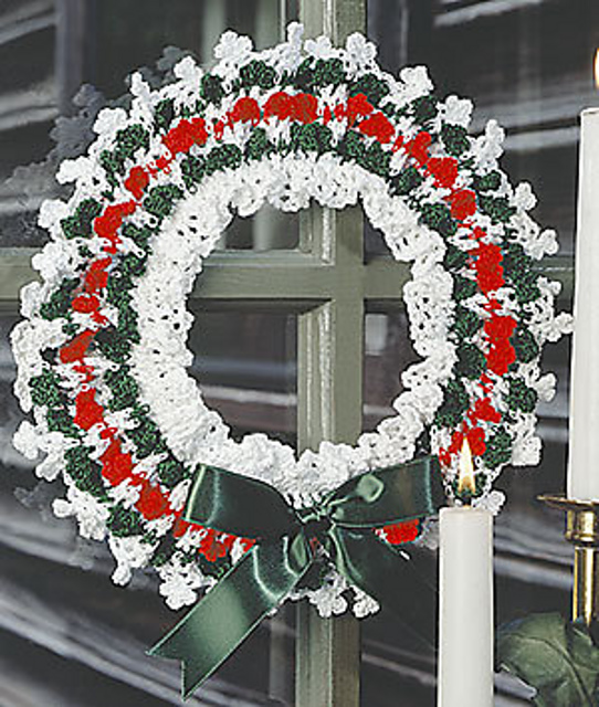 Ravelry: Holiday Picots Wreath pattern by Anne Halliday