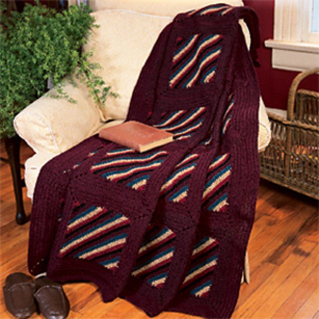 Ravelry: Diagonal Distinction Afghan pattern by Melissa Leapman