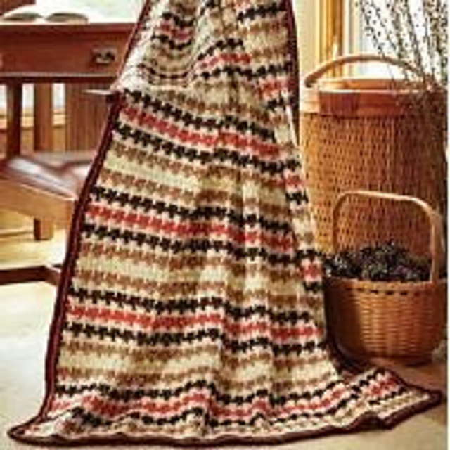 Ravelry: Sienna Stripes Throw pattern by Herrschners