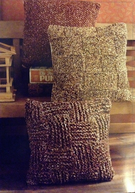 Ravelry: Pillow Trio: Basketweave Pillow pattern by Lori Steinberg