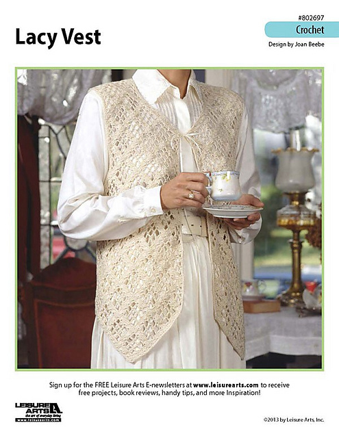 Ravelry: Lacy Vest pattern by Joan Beebe
