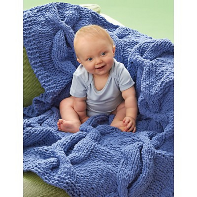Ravelry: Cozy Cable Baby Blanket pattern by Bernat Design Studio