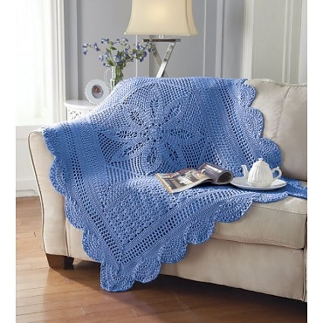 Ravelry: Annie's Lace Throw pattern by Brenda Sampson