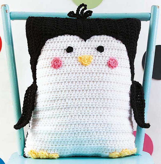 Ravelry: Penguin Animal Pillow pattern by Tara Cousins