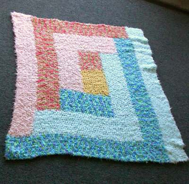 Ravelry: Log Cabin Crocheted Baby Blanket pattern by Kristen Droke