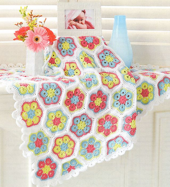 Ravelry: Baby Flowers Blanket pattern by Mary Maxim