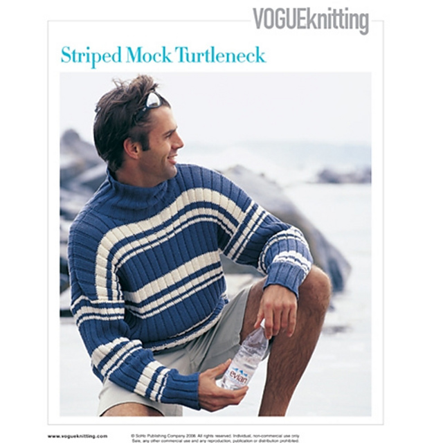 Ravelry: #24 Striped Mock Turtleneck pattern by Kaleigh Young