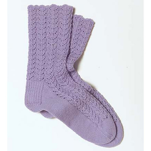 Ravelry: LAVENDER LACE SOCKS pattern by Evelyn A. Clark
