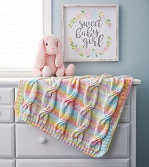 Ravelry: Cabled Baby Blanket pattern by Mary Maxim