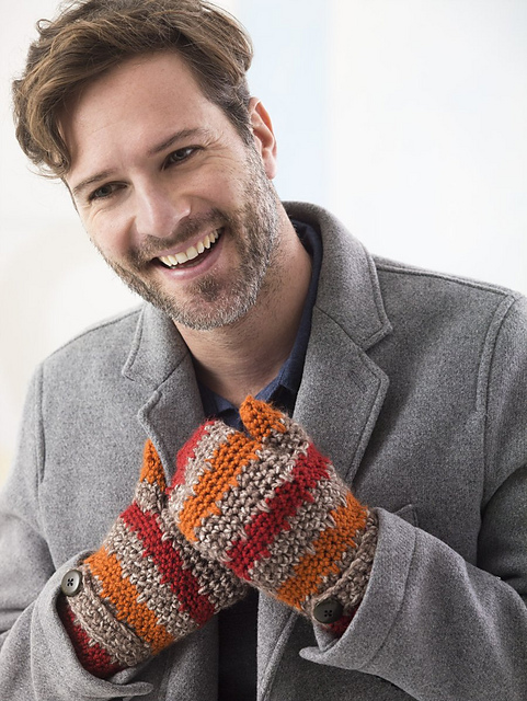 Ravelry: Spray of Color Pumpkin Mittens pattern by Lion Brand Yarn