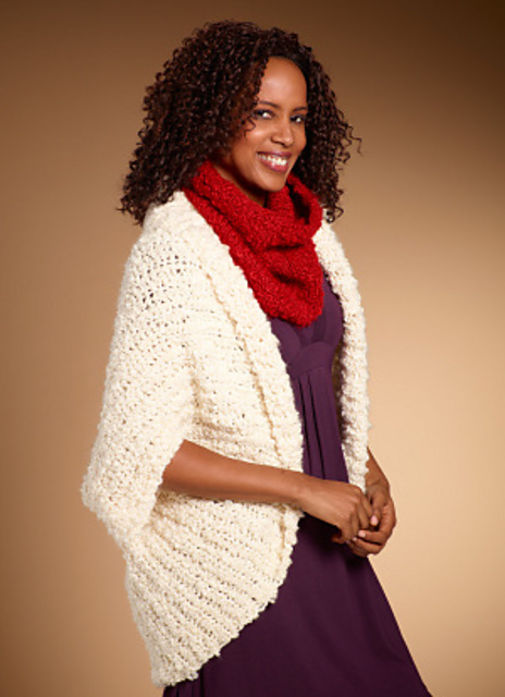 Ravelry: Simply Shrug #L10375 pattern by Lion Brand Yarn
