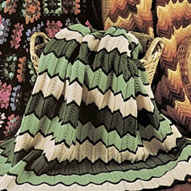 Ravelry: Classic Knitted Ripple Afghan pattern by Leisure Arts
