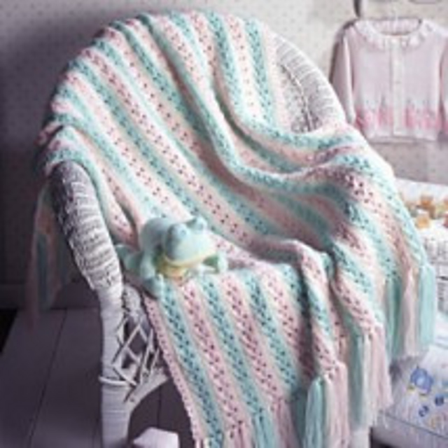 Ravelry: Charming Striped Baby Wrap pattern by Carole Prior