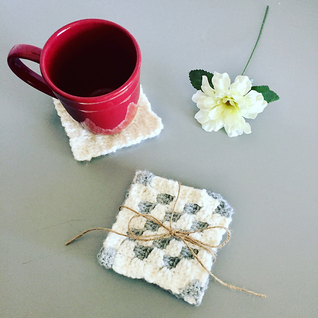 Ravelry: Farmhouse Coasters C2C Crochet pattern by Claudette's Charms