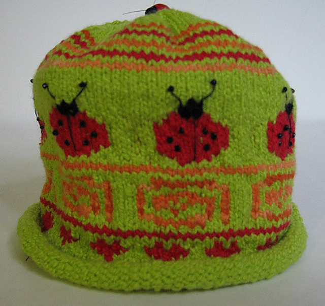 Ravelry: "Ladybugs Bring Good Luck" Beanie and Booties pattern by Mary ...