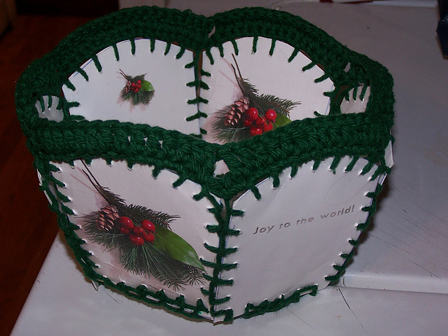 Ravelry: Recycled Christmas Card Basket pattern by Jane Lake