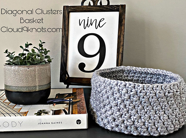 Ravelry: Diagonal Clusters Basket pattern by Nicole Mansfield