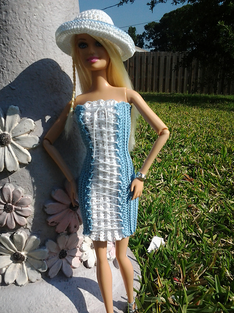 Ravelry: Blue Lace Up Dress pattern by Katrinna Fruit