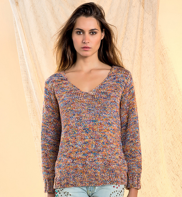 Ravelry: Pull encolure V pattern by Phildar Design Team