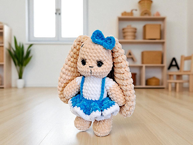 Ravelry: Tilly the Bowskirt Bunny pattern by Silvia Weaver