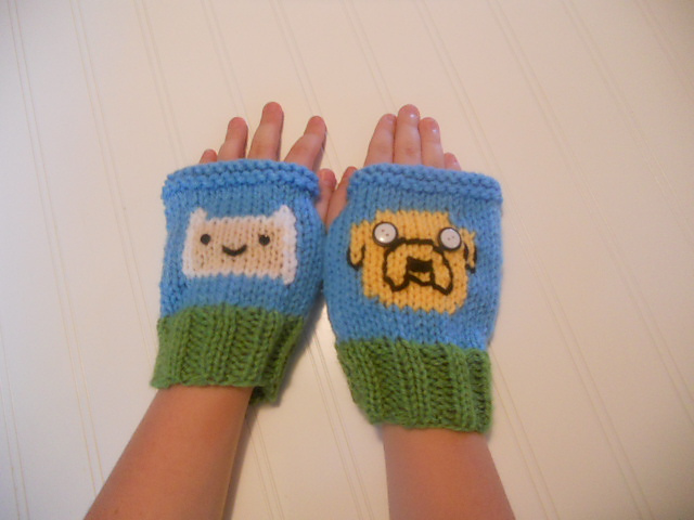 Ravelry: Fans of Adventure Time Mitts pattern by Jennie Claver