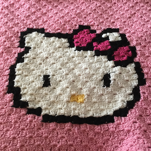 Ravelry: ColoradoMom's C2C Hello Kitty Blanket
