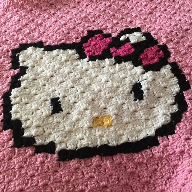 Ravelry: ColoradoMom's C2C Hello Kitty Blanket