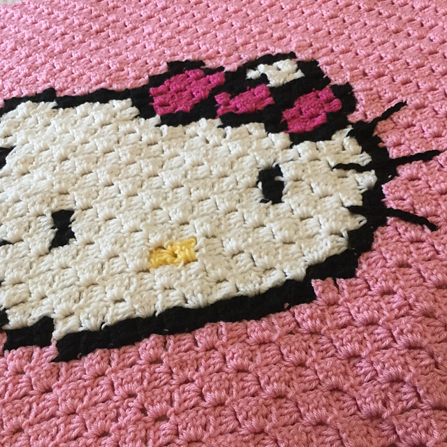 Ravelry: ColoradoMom's C2C Hello Kitty Blanket