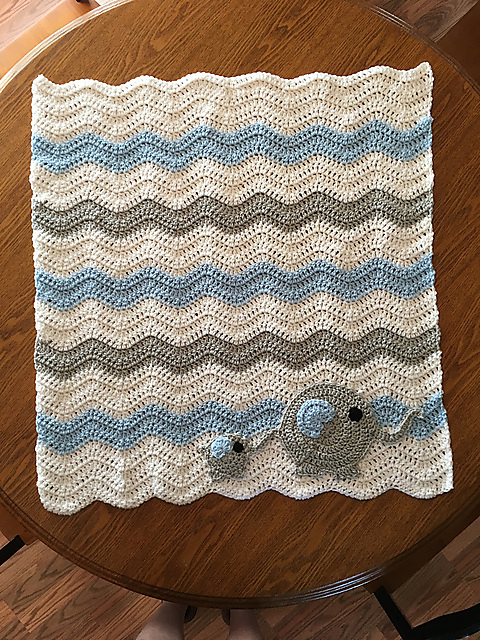 Ravelry: Elephant Ripple blanket pattern by Jennie Claver