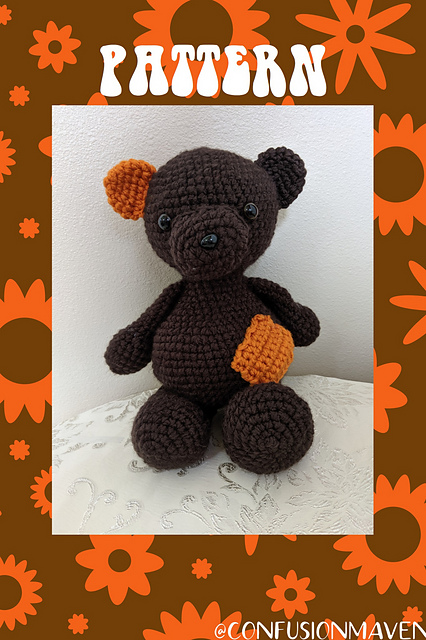 Ravelry: Patch the Teddy Bear pattern by Jen Jones
