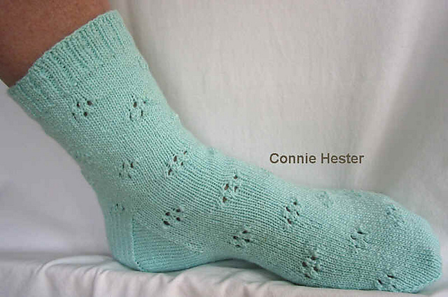 Ravelry: Daisy Eyelet Socks pattern by Connie Hester