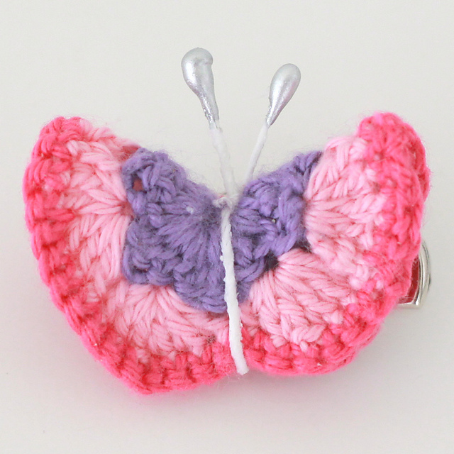 Ravelry: Sweet Butterfly Hairclip pattern by Narelle @Cook Clean Craft