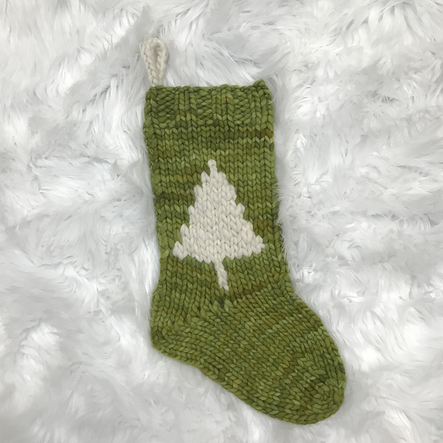 Ravelry: Super Chunky Tree Stocking pattern by Amber Hershey